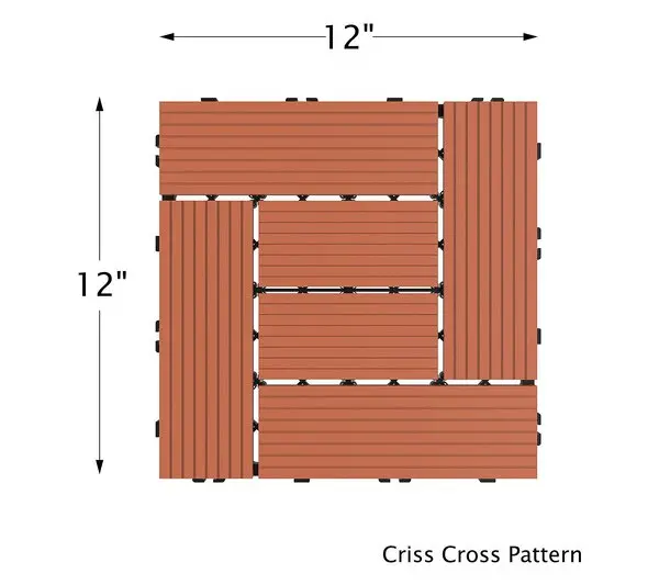 PURE GARDEN Interlocking Criss-cross Pattern De Ck Tiles