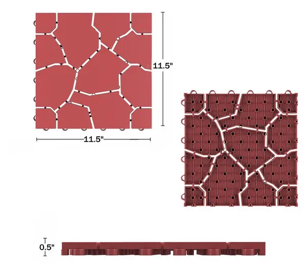 PURE GARDEN 12 Deck Tiles Outdoor Interlocking Atio Flooring