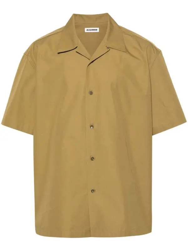 JIL SANDER Short-sleeve Cotton Shirt - Green