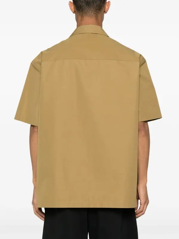 JIL SANDER Short-sleeve Cotton Shirt - Green