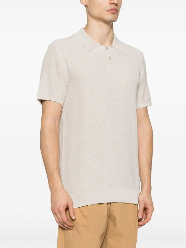 A.p.c. Jay Open-knit Polo Shirt - Neutrals