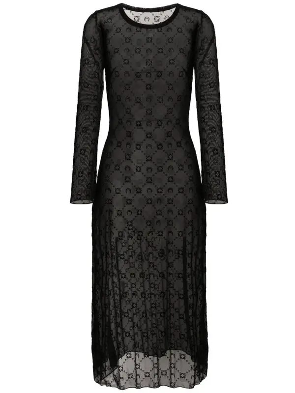 MARINE SERRE Moonogram Mesh Dress