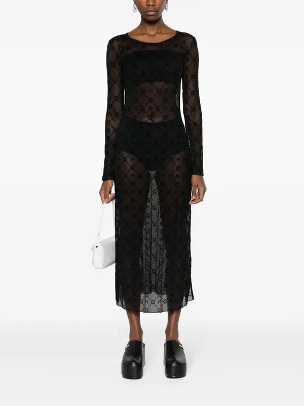 MARINE SERRE Moonogram Mesh Dress