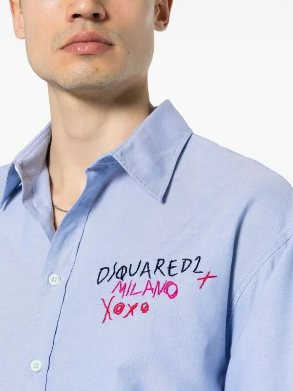 Dsquared2 Logo-embroidered Shirt
