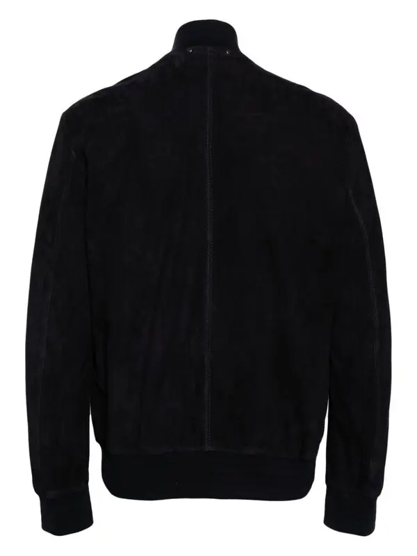 Paul Smith Suede Bomber Jacket - Blue