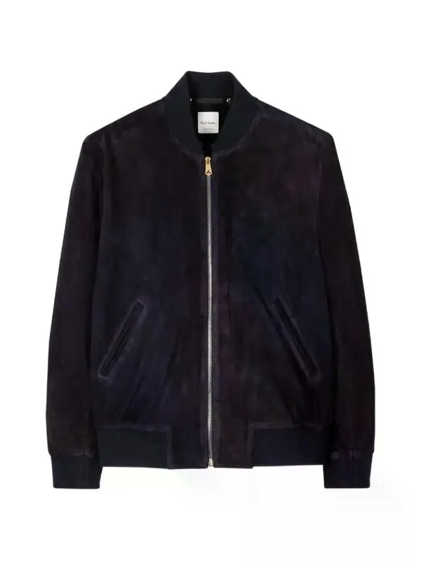 Paul Smith Suede Bomber Jacket - Blue