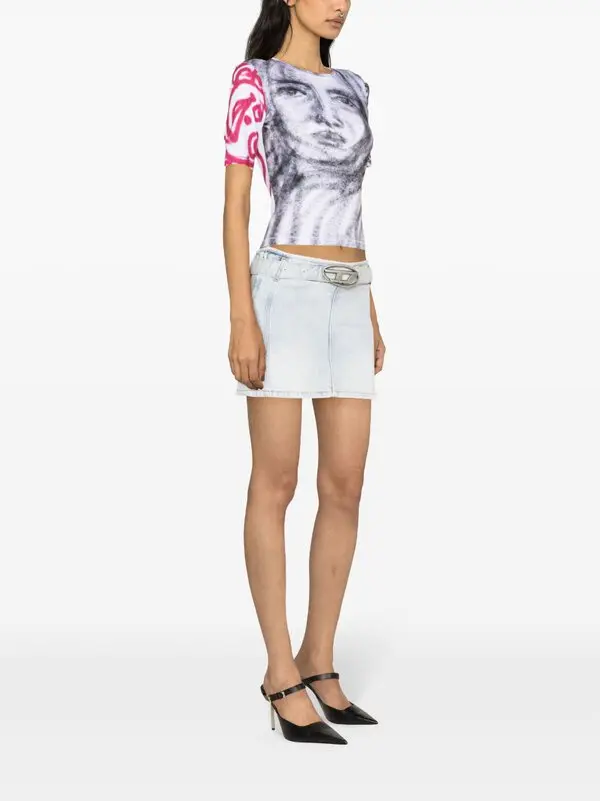 DIESEL® De-flip-s Denim Miniskirt - Blue