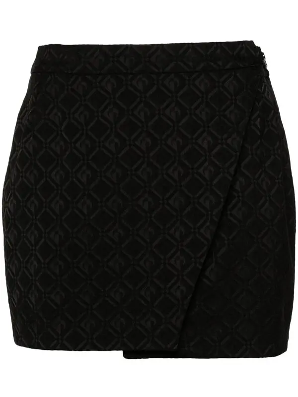 MARINE SERRE Moon Diamond Jacquard Miniskirt - Black