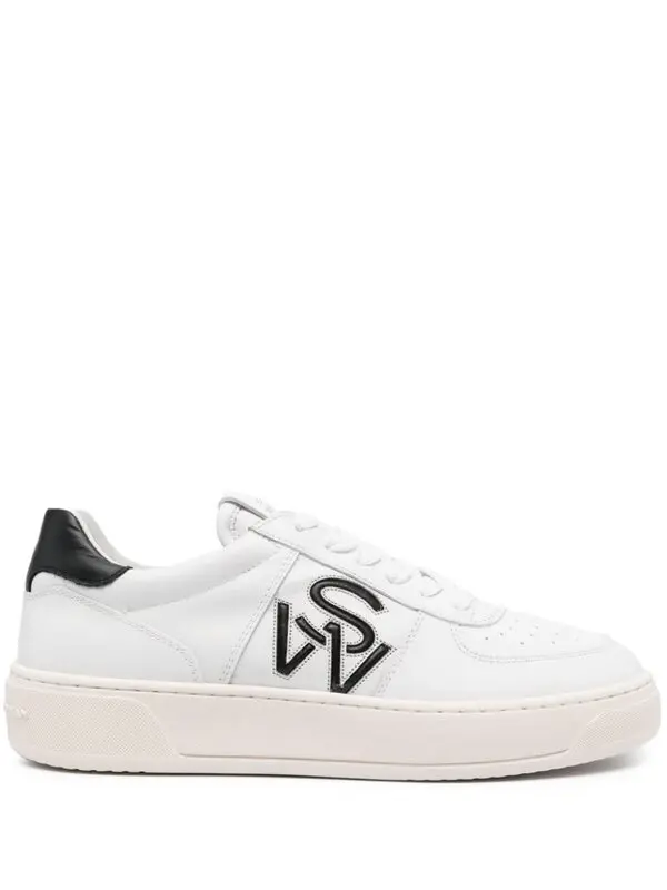 STUART WEITZMAN Courtside Leather Sneakers - White
