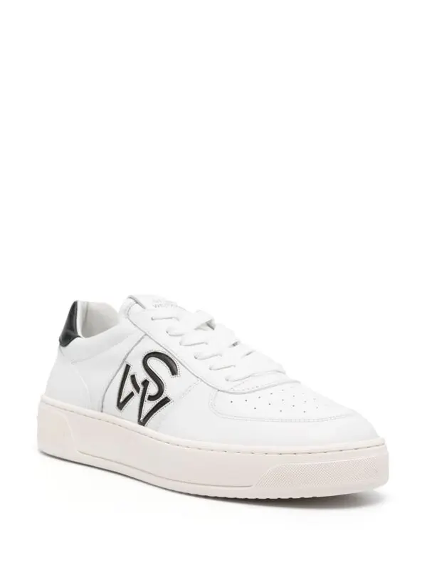 STUART WEITZMAN Courtside Leather Sneakers - White