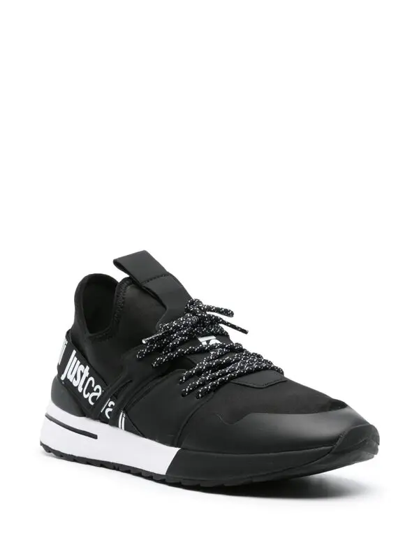 Just Cavalli Logo-print Panelled Sneakers - Black
