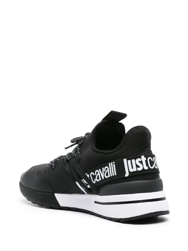 Just Cavalli Logo-print Panelled Sneakers - Black