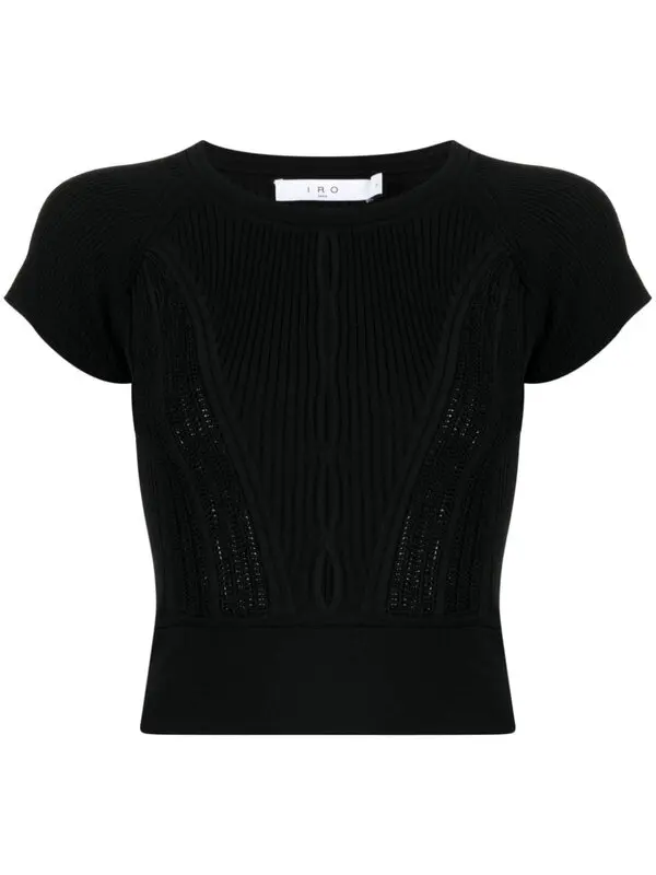 IRO PARIS Cut-out Ribbed Top