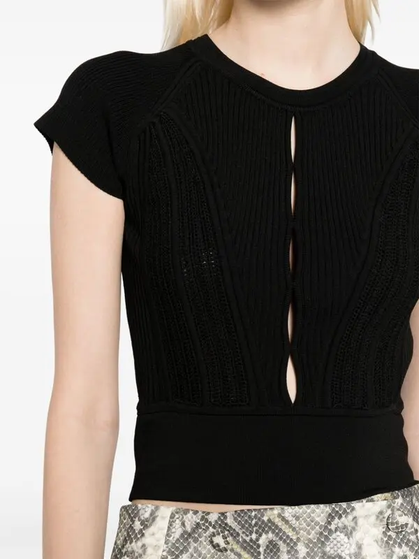 IRO PARIS Cut-out Ribbed Top