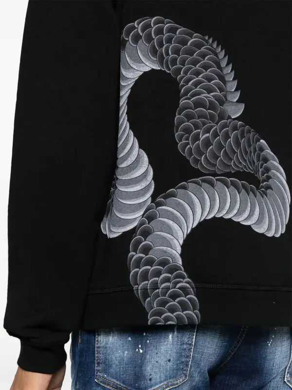 Dsquared2 Dragon-print Cotton Hoodie