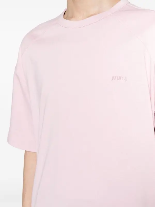 JUUN.J Side-zip Layered-hem T-shirt - Pink