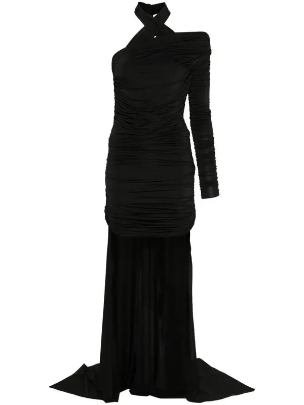Giuseppe Di Morabito Asymmetric Draped Mini Dress