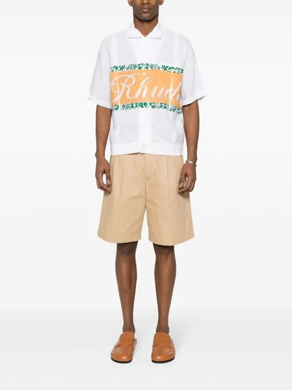 Rhude Logo-print Chambray Shirt