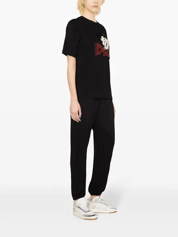Dsquared2 X Betty Boop Cotton T-shirt - Black