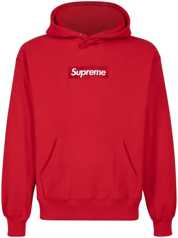Supreme Box Logo Cotton Hoodie - Red | Editorialist