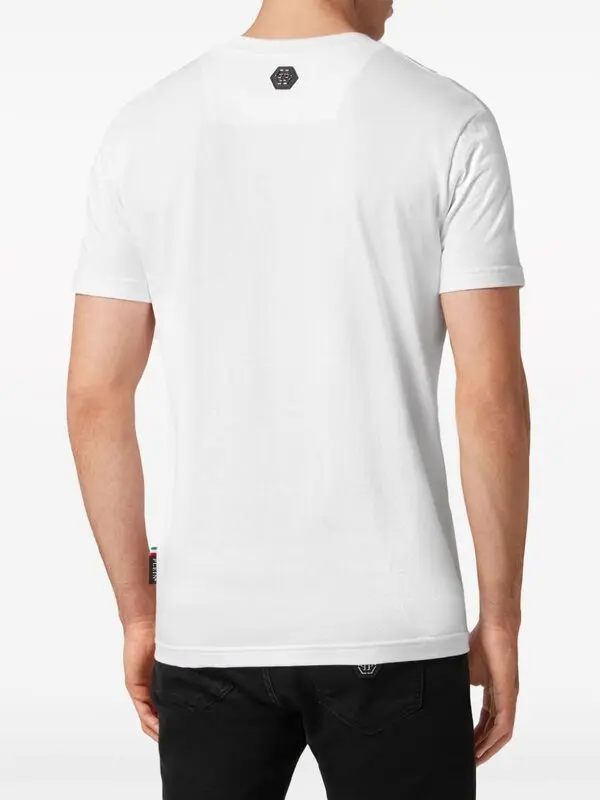 Philipp Plein Smile-print Cotton T-shirt - White