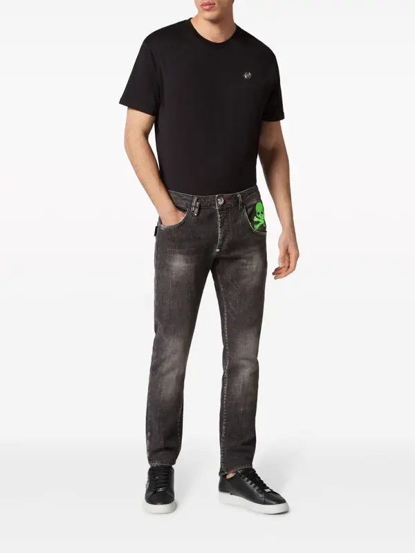 Philipp Plein Skull-print Straight-leg Jeans