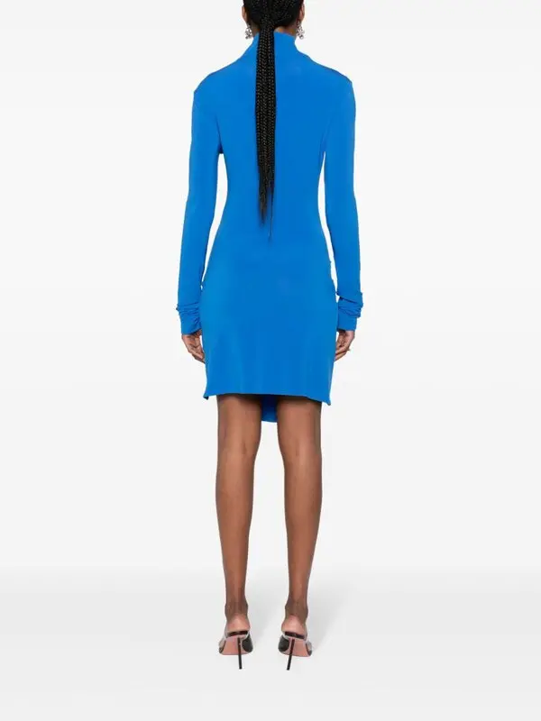 Off-White Twisted Mini Dress - Blue
