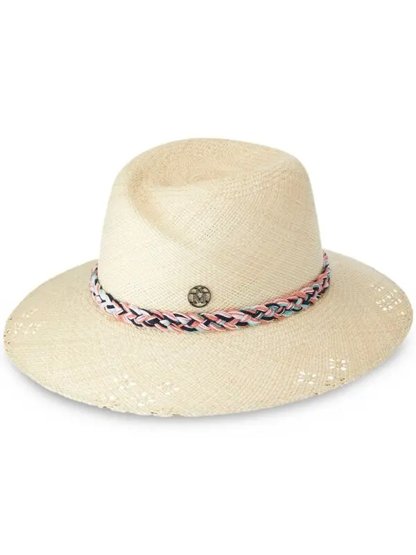 MAISON MICHEL Virginie Straw Fedora - Neutrals