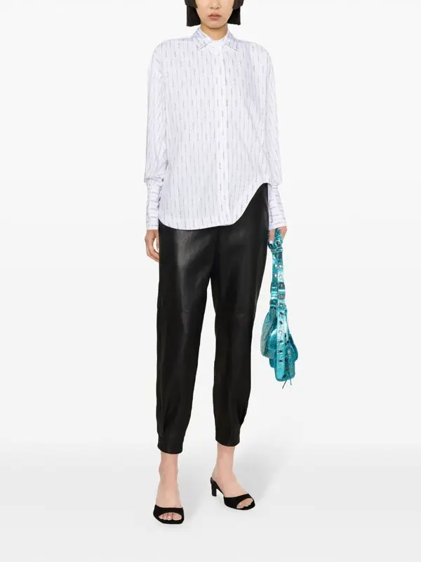 Attico Eliza Logo-print Shirt - White