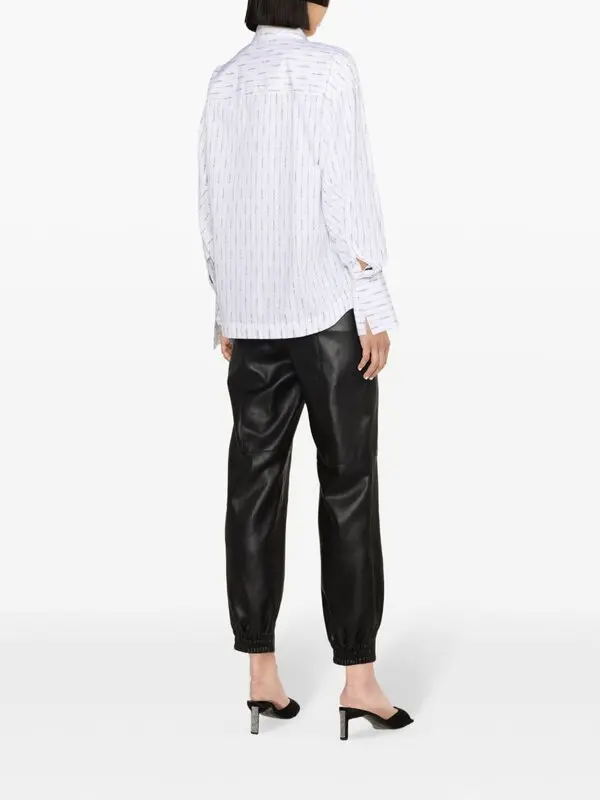 Attico Eliza Logo-print Shirt - White