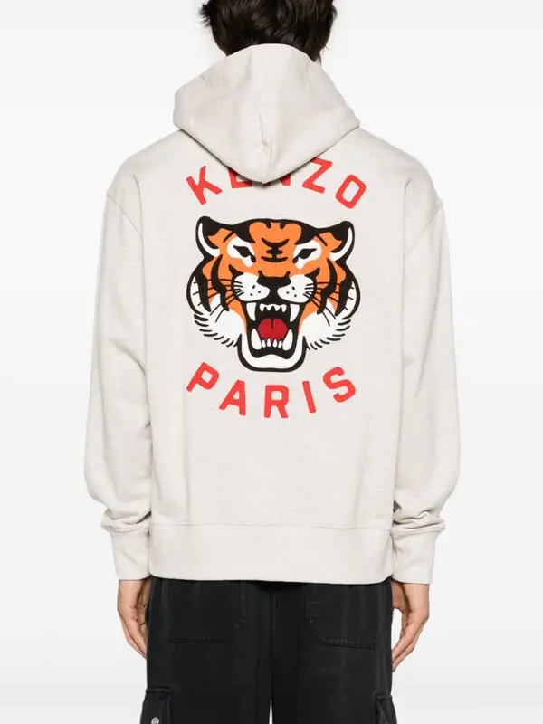 Kenzo Lucky Tiger Logo-embroidered Hoodie