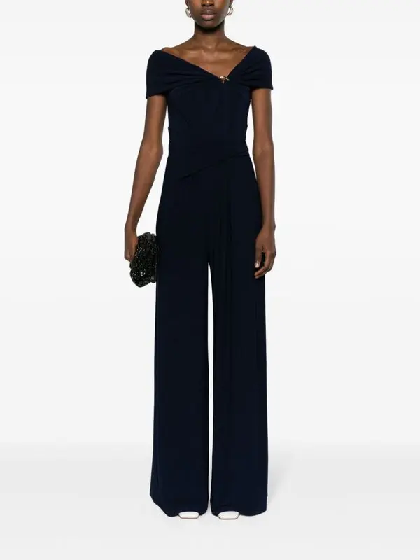 Talbot Runhof Halterneck Crepe Jumpsuit
