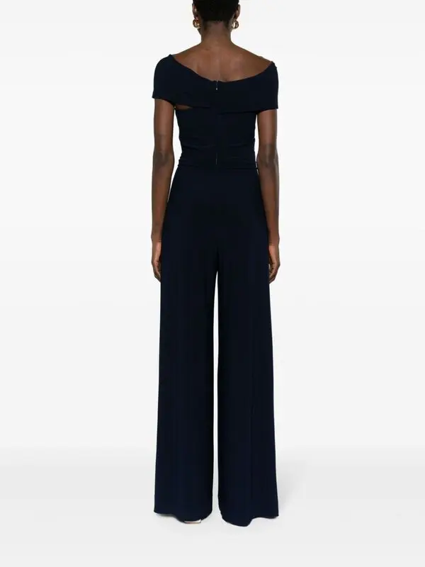 Talbot Runhof Halterneck Crepe Jumpsuit