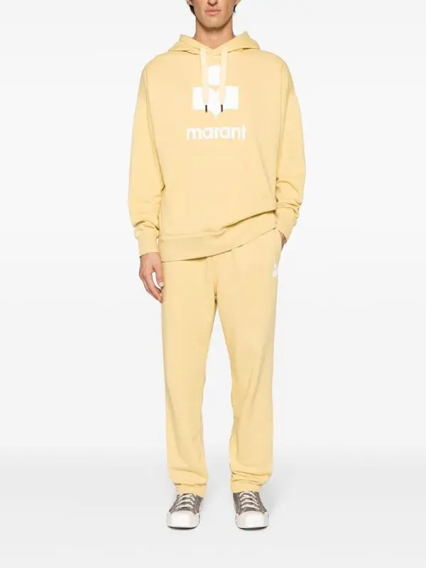 MARANT Mailesco Logo-flocked Track Pants - Yellow