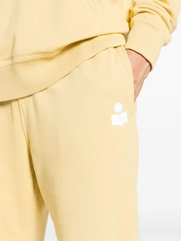 MARANT Mailesco Logo-flocked Track Pants - Yellow