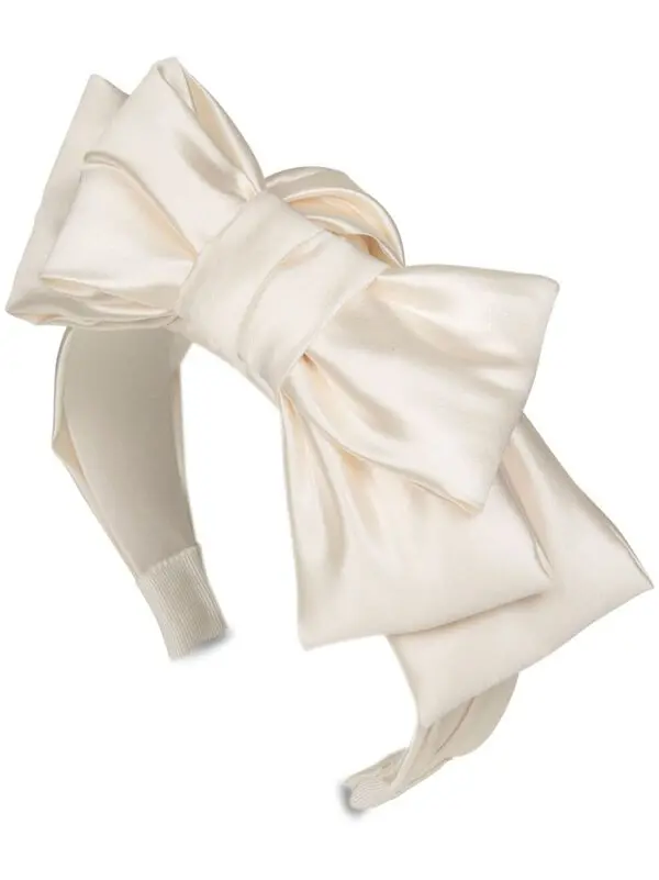 JENNIFER BEHR Karmen Bow Headband - Neutrals