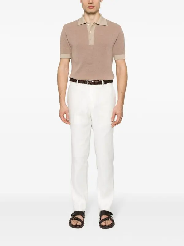 LARDINI Slim-fit Chino Trousers - Neutrals