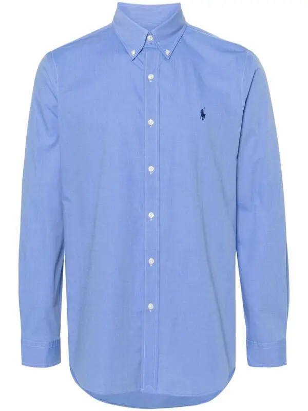 Polo Ralph Lauren Polo Pony-embroidered Poplin Shirt - Blue