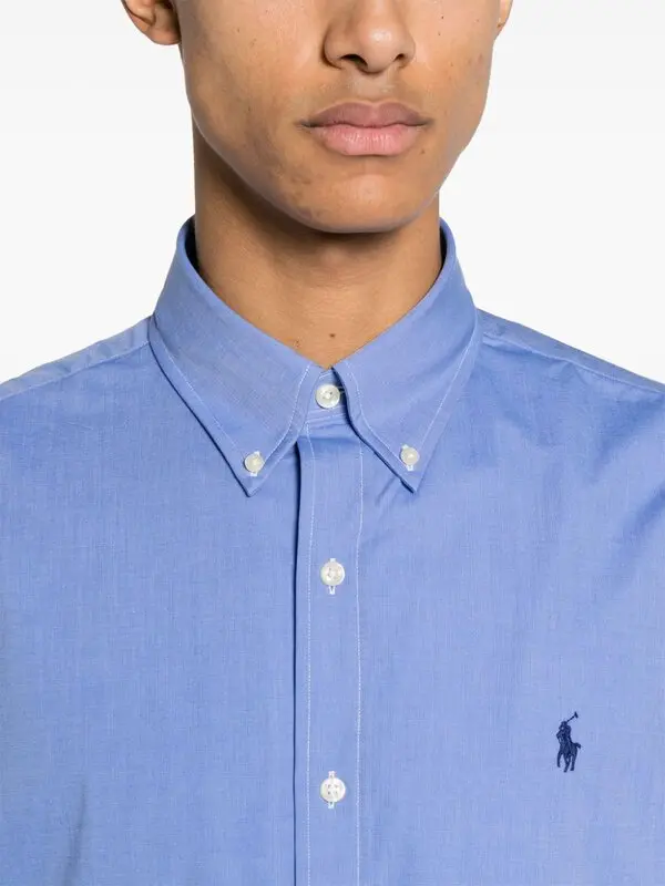 Polo Ralph Lauren Polo Pony-embroidered Poplin Shirt - Blue
