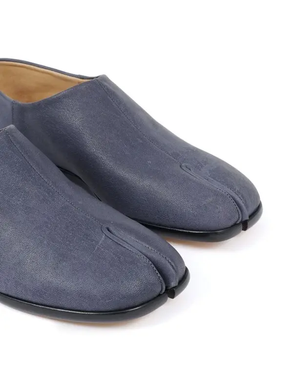 MAISON MARGIELA Tabi Leather Babouche Shoes - Blue