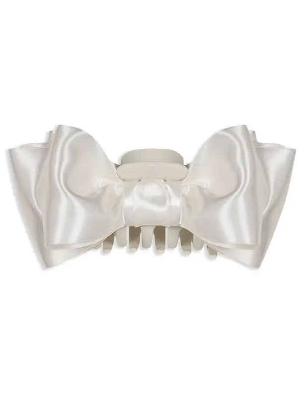 JENNIFER BEHR Agatha Bow Hair Clip - White