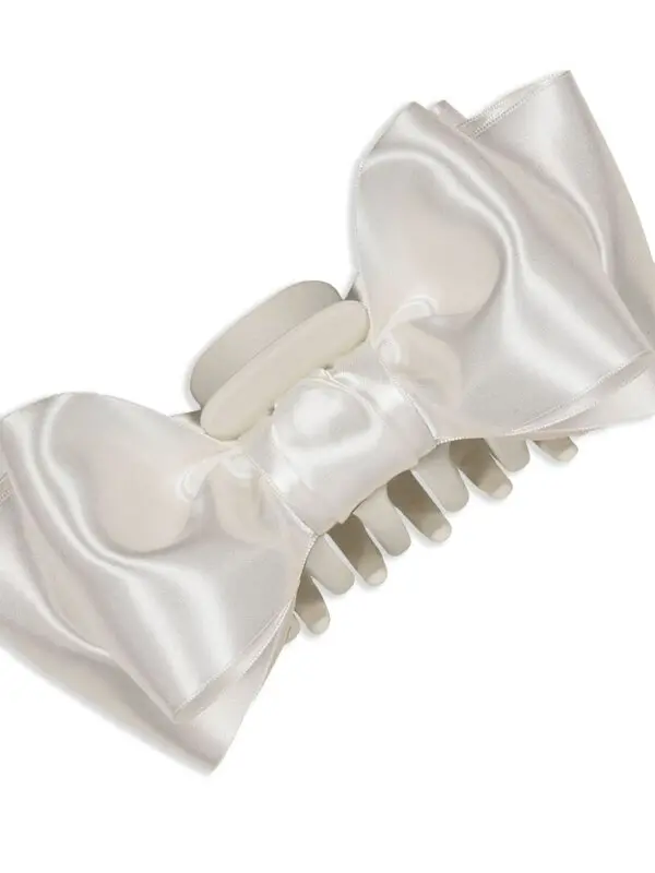 JENNIFER BEHR Agatha Bow Hair Clip - White