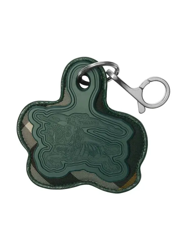 Burberry Ekd Logo-debossed Leather Keyring - Green