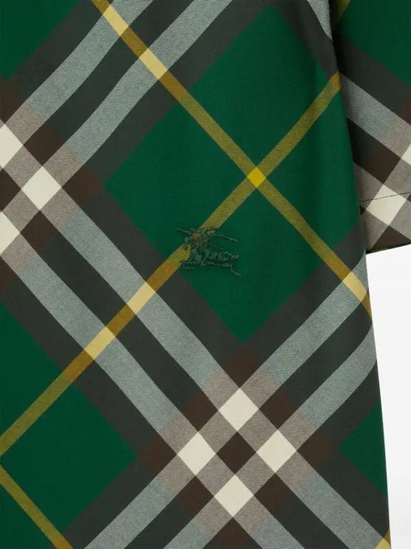 Burberry Logo-embroidered Plaid Shirt