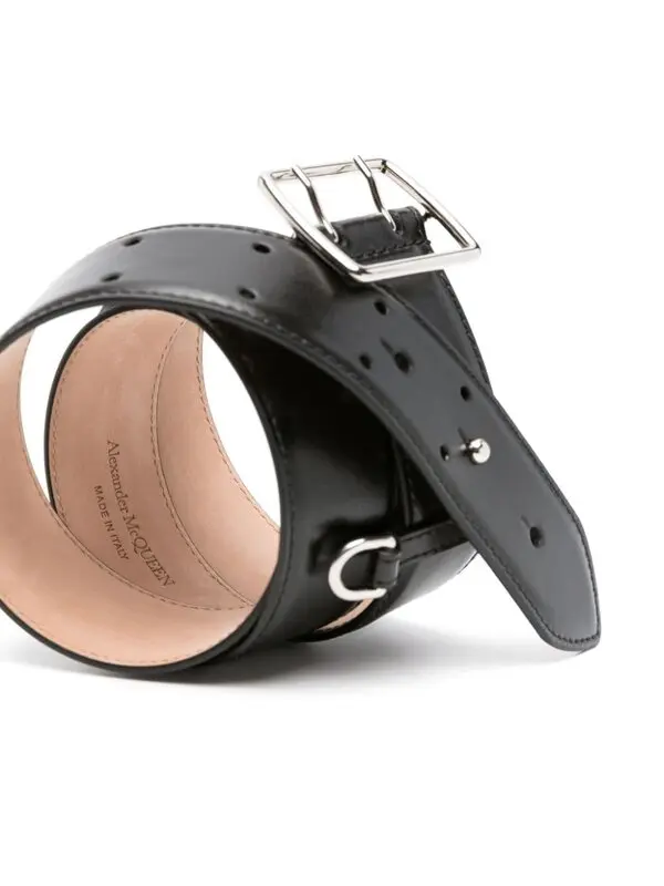 Alexander McQueen Buckle-fastening Leather Belt