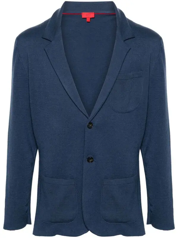 Isaia Single-breasted Ribbed-knit Cardigan