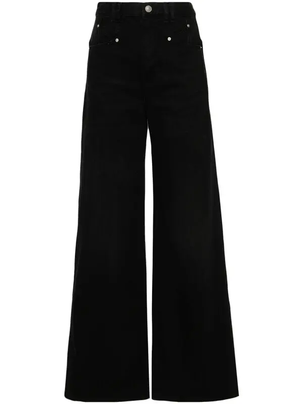 Isabel Marant Étoile Lemony Wide-leg Jeans - Black