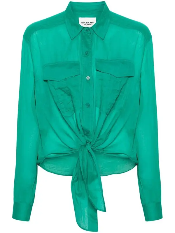 MARANT ETOILE Nath Organic Cotton Shirt - Green
