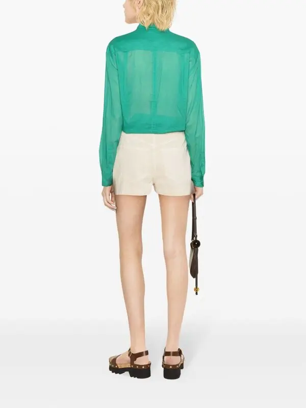 MARANT ETOILE Nath Organic Cotton Shirt - Green