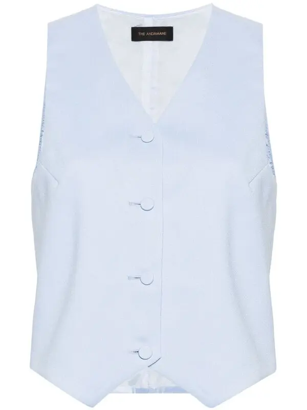 Andamane Crepe-textured Waistcoat